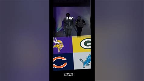 Ranking Nfl Divisions Nfl Nfc Afc Ranking Record Youtube