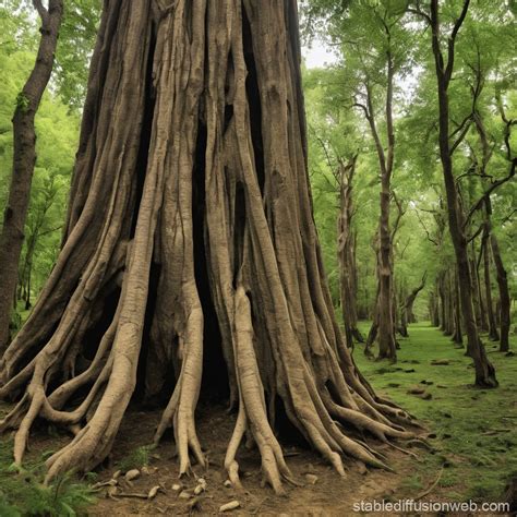 Ancient Stone Age Trees Generation | Stable Diffusion Online