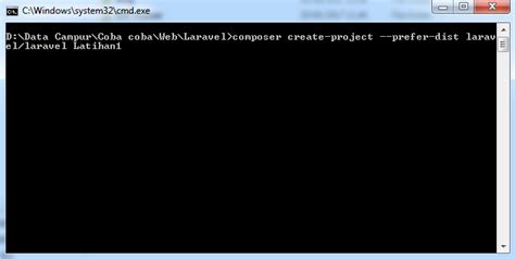 membuat project baru di laravel