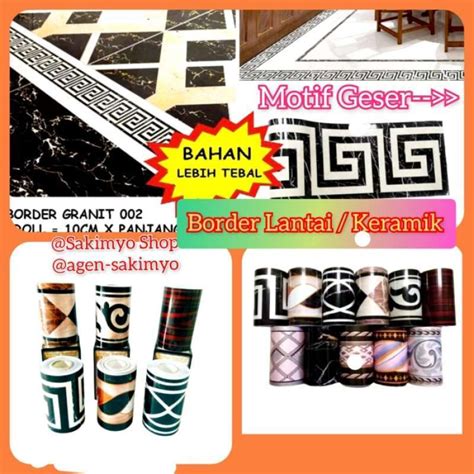 Promo Border Granit Lantai Stiker Lantai List Wallpaper 309 403