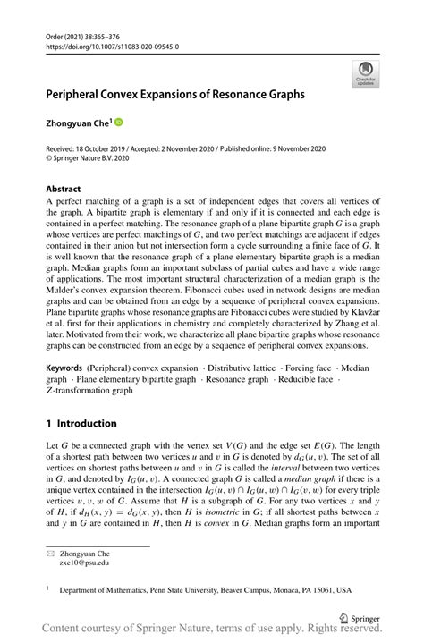 Peripheral Convex Expansions Of Resonance Graphs Request Pdf