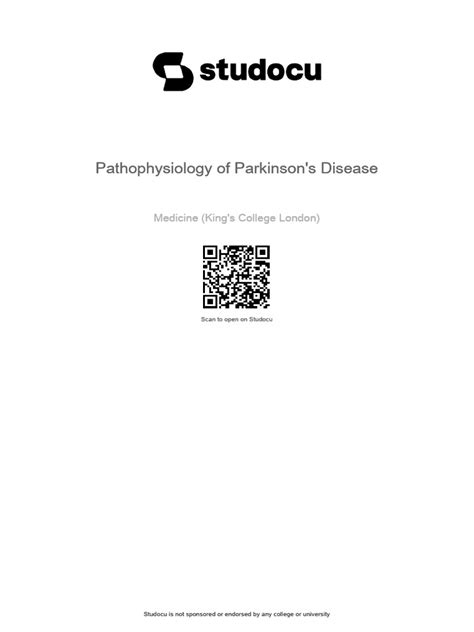 Pathophysiology Of Parkinsons Disease Pdf Parkinsons Disease