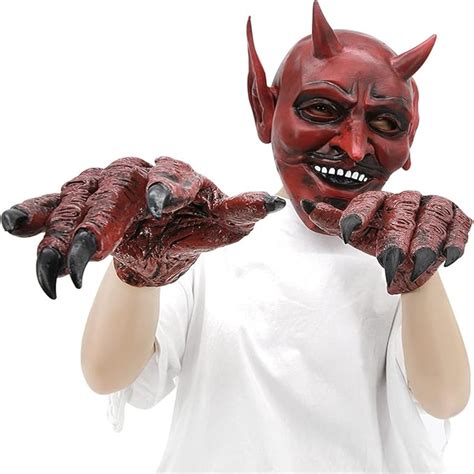 Scary Red Devil King Demon Gloves For Cosplay And Parties Halloween