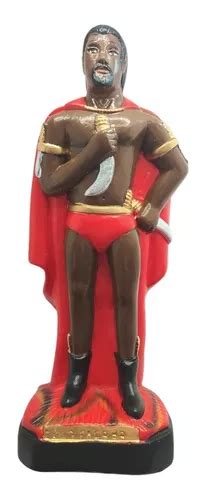 Imagem Escultura Exu Sete Facadas 26 Cm Parcelamento Sem Juros