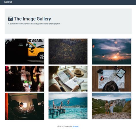 Github Bradrarbootstrap Image Showcase Using Bootstrap Grid System
