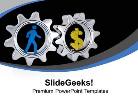 Man Running In Gear PowerPoint Templates Ppt Backgrounds For Slides