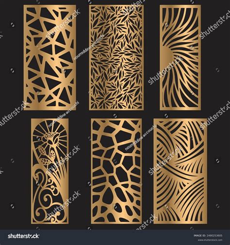 Laser Cut Patterns Panel Collection Vector Stock Vector Royalty Free