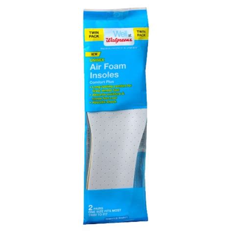 Walgreens Unisex Air Foam Insoles 2 Ct Kroger