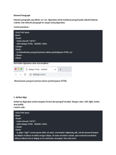 Element Paragraph Pdf