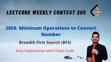 2059 Minimum Operations To Convert Number Leetcode Weekly Contest