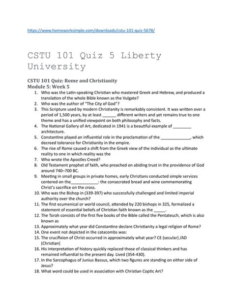 Cstu 101 Quiz 5678docx