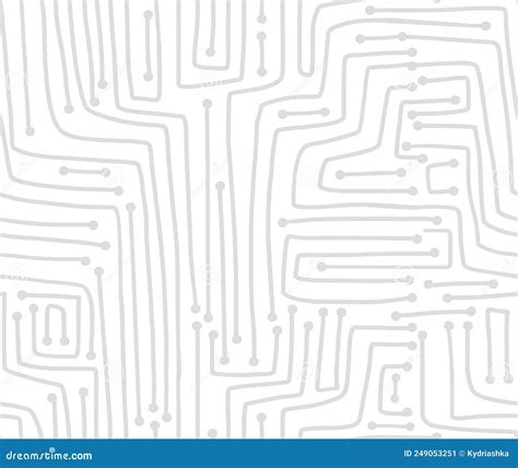 Seamless Pattern Computer Circuit Board Stock Vector Illustration Of