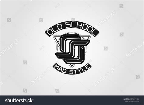 Old School Logo Print On Clothes Stock Vector Royalty Free 1070971184