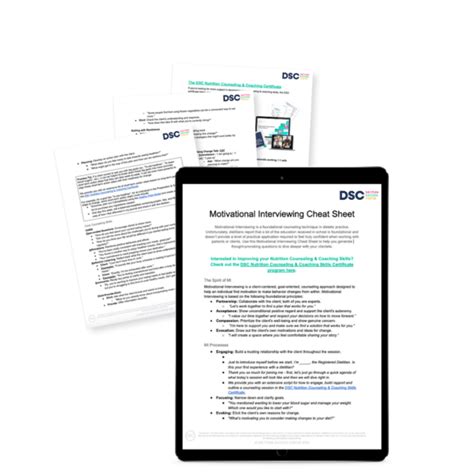 Free Motivational Interviewing Cheat Sheet