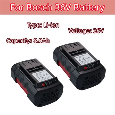 36V 8 0AH Lithium Ion Rechargeable Battery For Bosch BAT810 BAT840 D