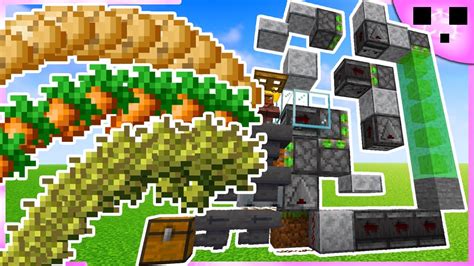 Full Auto Crop Farm Minecraft Wheat Farm Carrot Farm Potato Farm