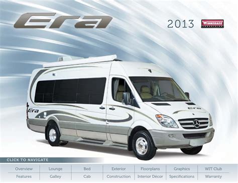 2013 Winnebago Era Brochure Download Rv Brochures