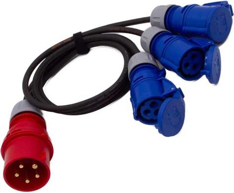 Spider Fly 32 Amp 3 Phase Plug To 16 Amp Sockets Splitter 3 Way