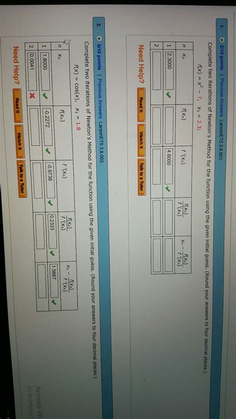 solved complete two iterations of newton s method for the