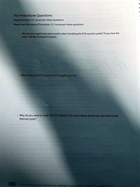 Fre Frocedure Questions Fead Ruecedute 121 Answerthes Questons Pease