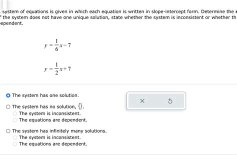 Solved System Of Equations Is Given In Which Each Equation