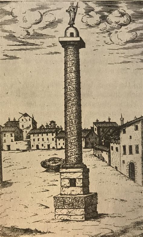 G F Bordino The Antonine Column And The Beginning Of Piazza Colonna 1588