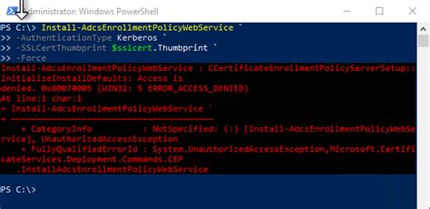 the role configuration for the certificate enrollment policy web