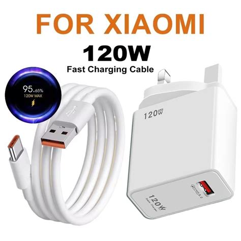120W Ultra Fast Charger For Xiaomi 11 12 13 14 Redmi Note 11T 12T 13 Pro POCO X4 X5 6A Type C