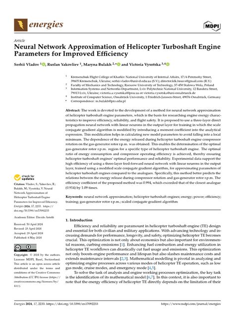 Neural Network Approximation Of Helicopter Turbosh Pdf Artificial