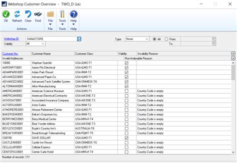 Webshop Customer Overview
