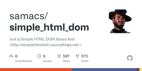 Github Samacssimplehtmldom Just A Simple Html Dom Library Fork