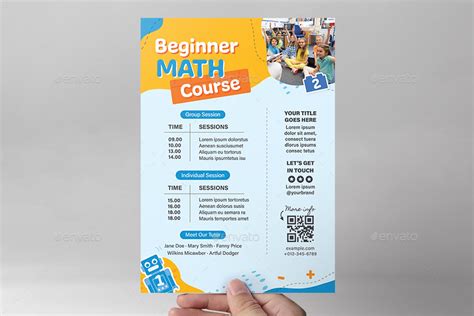 School Math Education Flyer Template Print Templates Graphicriver