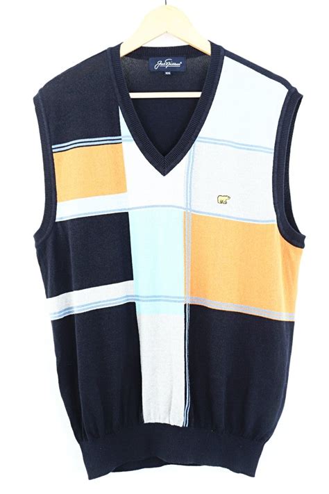 Xl 잭니클라우스 니트조끼 베스트 네이비 면 골프 헬로마켓