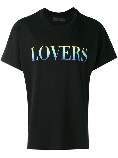 Amiri Lovers Print T Shirt Black
