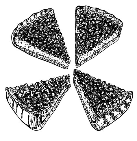 Premium Vector Four Slices Of Berry Pie A Slice Of Berry Pie From