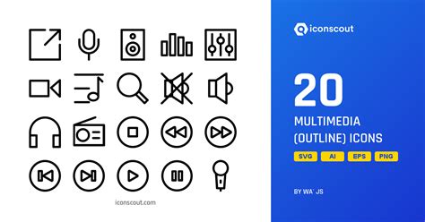 Download Multimedia Outline Icon Pack Available In Svg Png And Icon Fonts