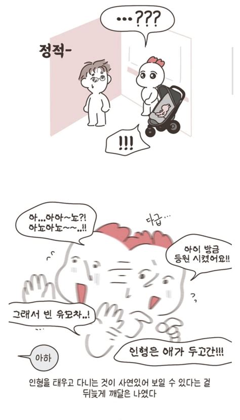 인형을 유모차에 태우고 다니는 사람 유머움짤이슈 에펨코리아