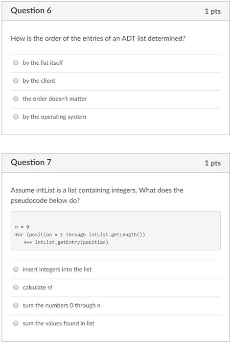 solved question 2 1 pts which of the following methods from