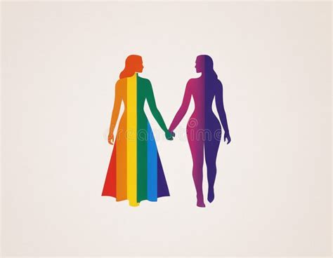 Lesbian Wedding Illustration Ai Generated Stock Illustration