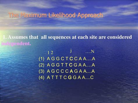 Ppt Phylogenetic Estimation Using Maximum Likelihood Powerpoint