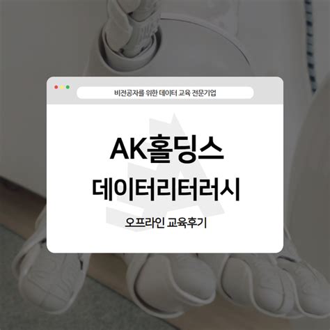 Ak홀딩스데이터리터러시 데이터 활용·분석 정확도 높이는 법 데이터리터러시부터 Ai가 쉬워진다 디지털 프리스쿨pre