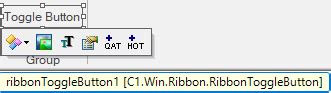 Toggle Button Ribbon For WinForms ComponentOne