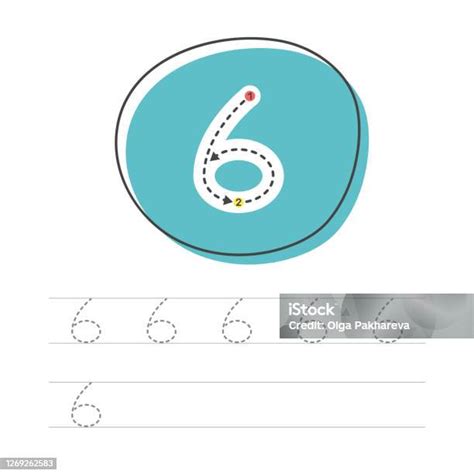 숫자를 작성하는 법을 배움 아이들의 발달과 교육을위한 운동의 집합에서 실용적인 시트 숫자 철자를 입력합니다 벡터 그림입니다 0명에 대한 스톡 벡터 아트 및 기타 이미지