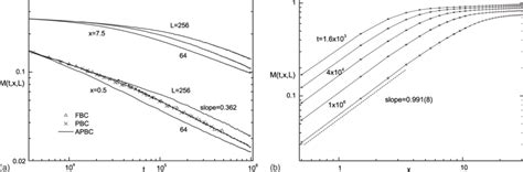 A The Time Evolution Of The Magnetization Is Plotted For Different X