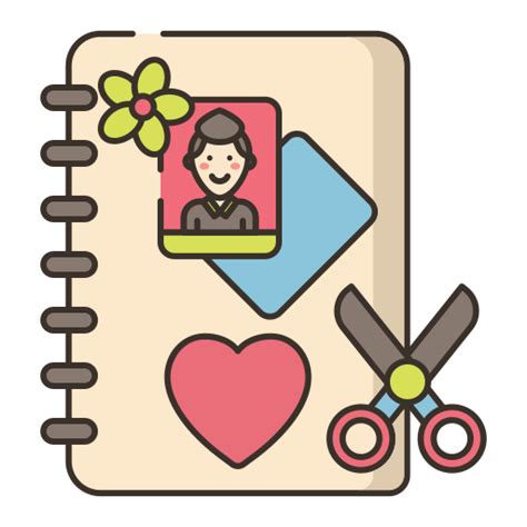 Scrapbooking Generic Color Lineal Color Icon