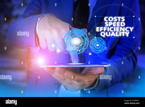 Handwriting Text Costs Speed Efficiency Quality Conceptual Photo