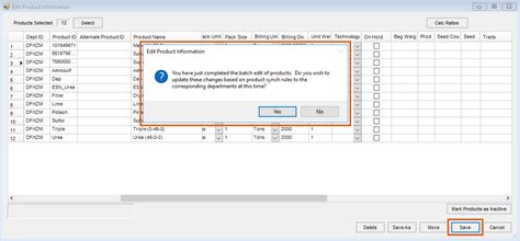 product synchronization agvance help center