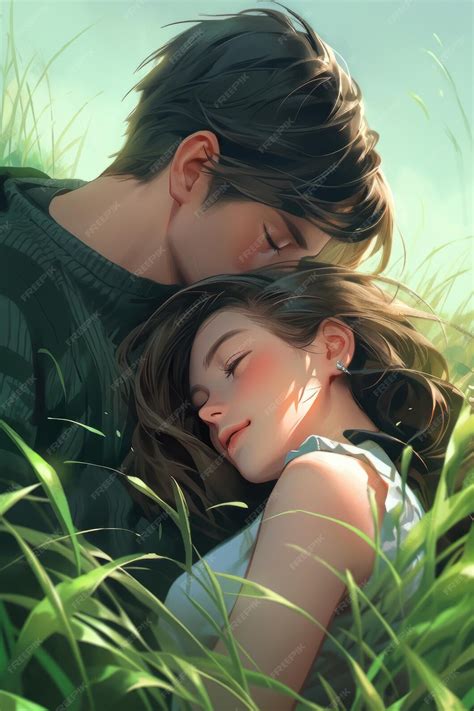 Premium Photo Animated Couples At A Wedding In The Forest And With Pets