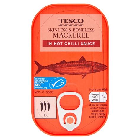 Tesco Mackerel In Hot Sauce 125g Tesco Groceries