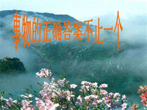 《事物的正确答案不止一个》课件1word文档在线阅读与下载无忧文档